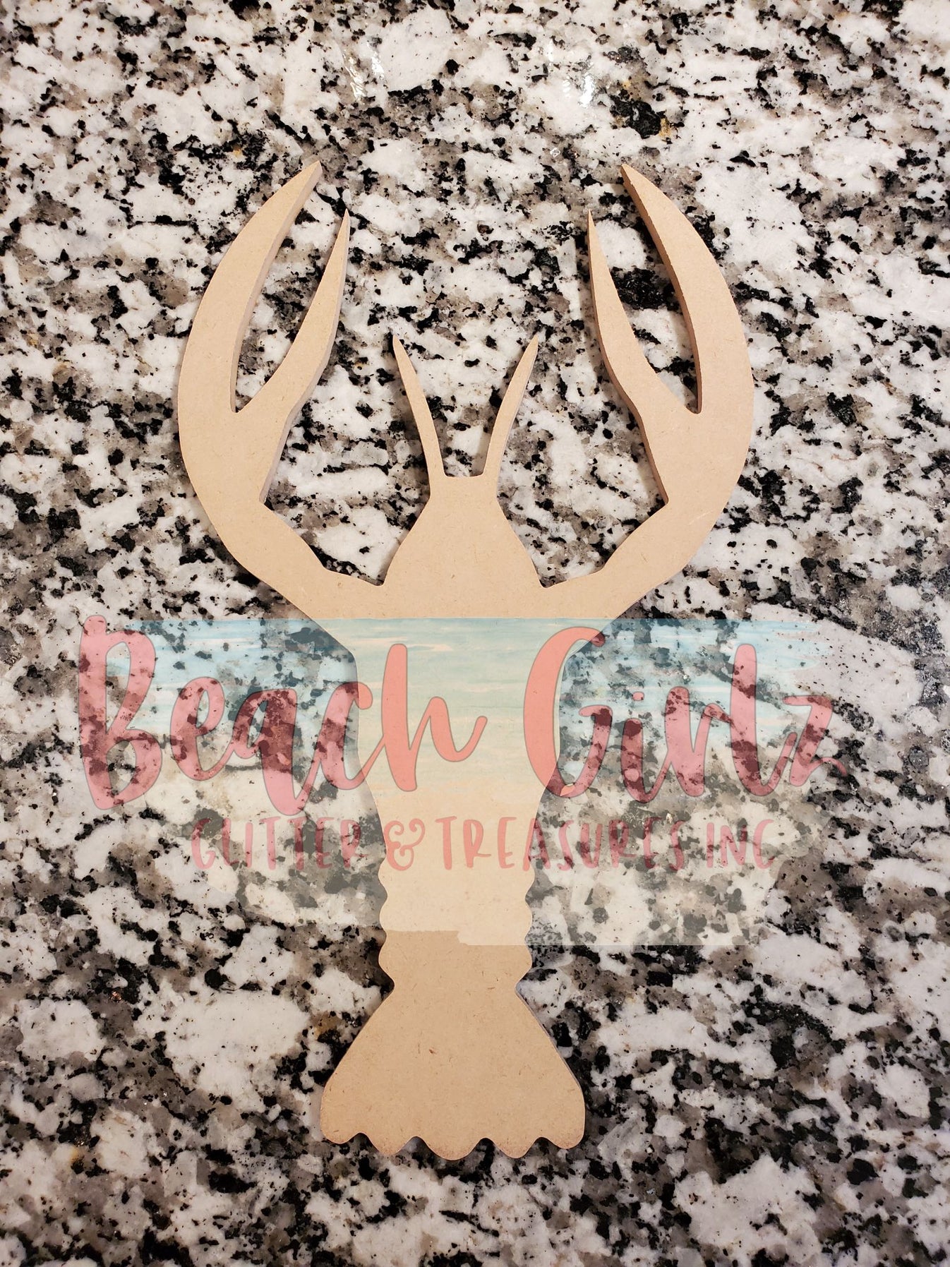 Crawfish-12" wooden cutout – Beach Girlz Glitter & Treasures Inc